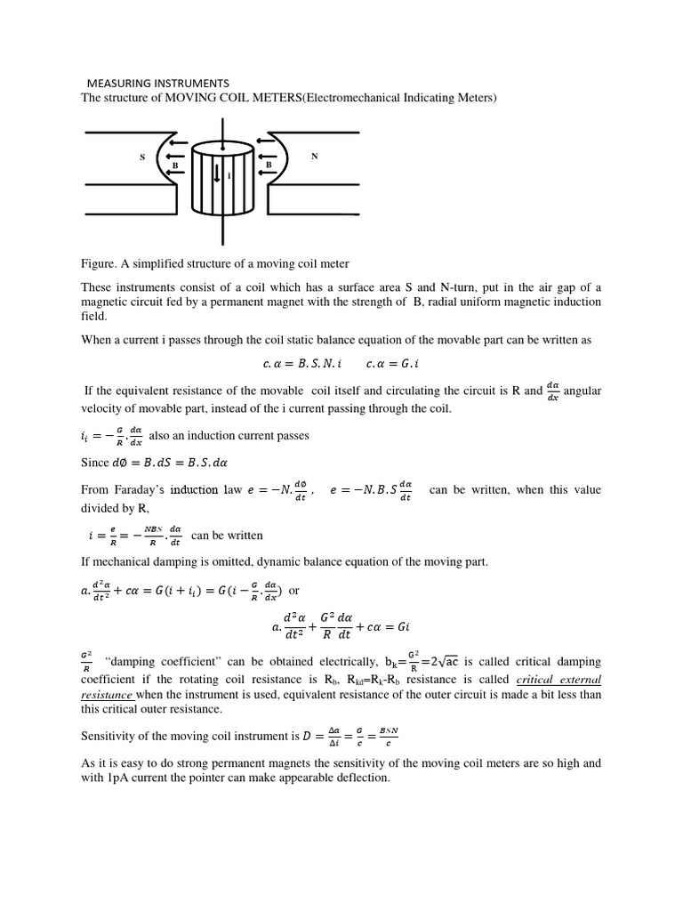 Measuring Instruments | PDF | Inductor | Electromagnetic Induction