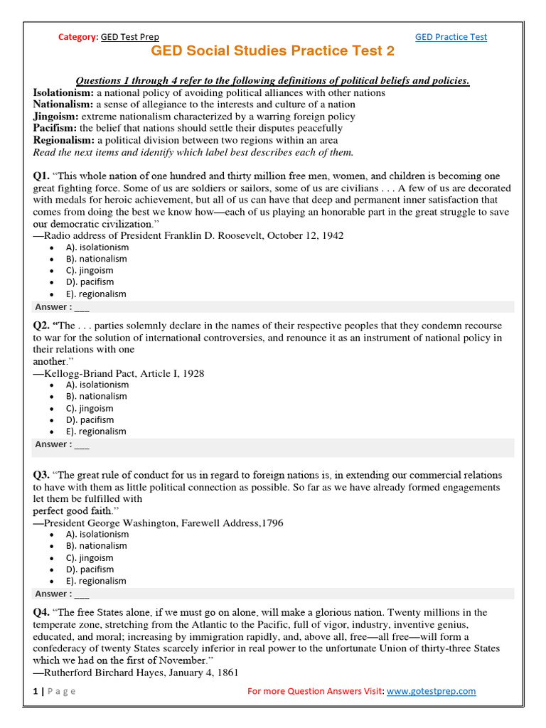 Social Studies From Website Exam | PDF | Cost Of Living | Mahatma Gandhi