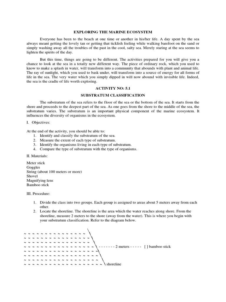 Laboratory Final Activities MARINE AND FRESHWATER Rev 2023 | PDF | Ph ...