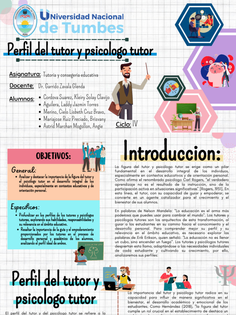 Perfil Del Tutor y Psicologo Tutor | PDF | Sicología | Aprendizaje