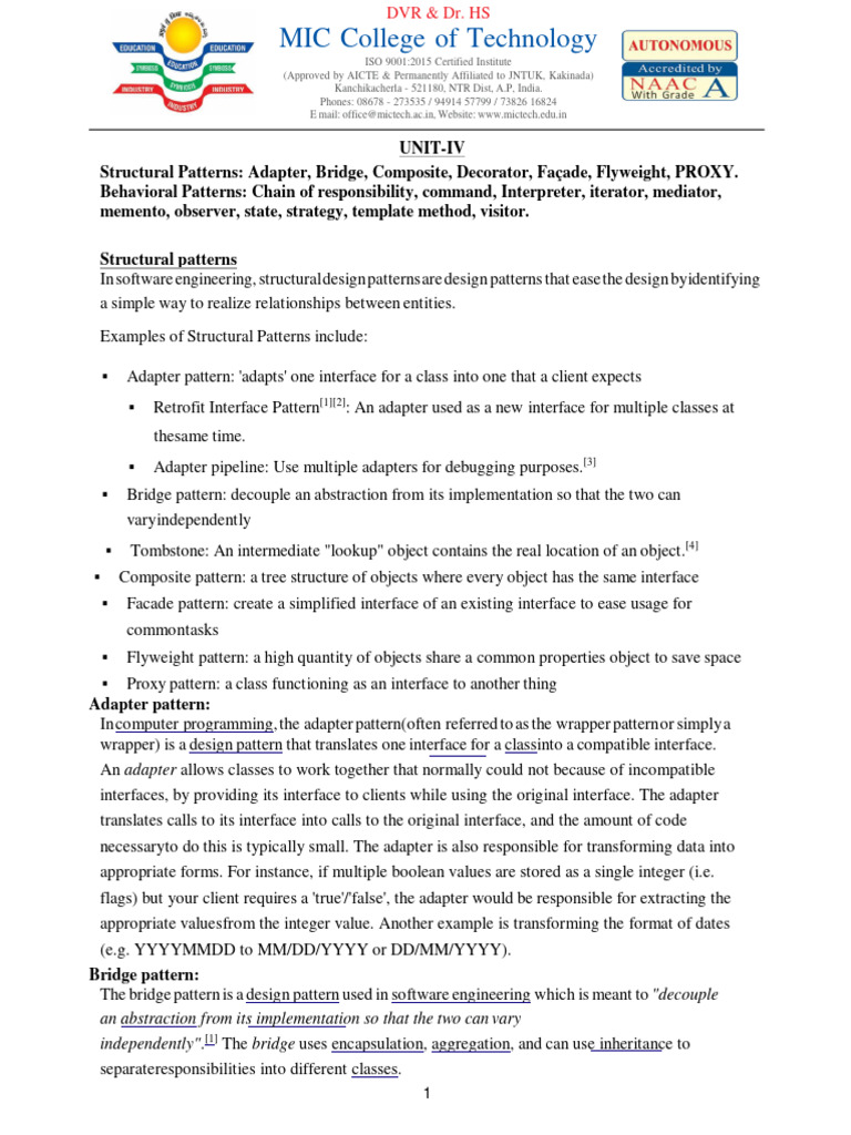 Sadp - Unit 4 | PDF | Class (Computer Programming) | Method (Computer Programming)