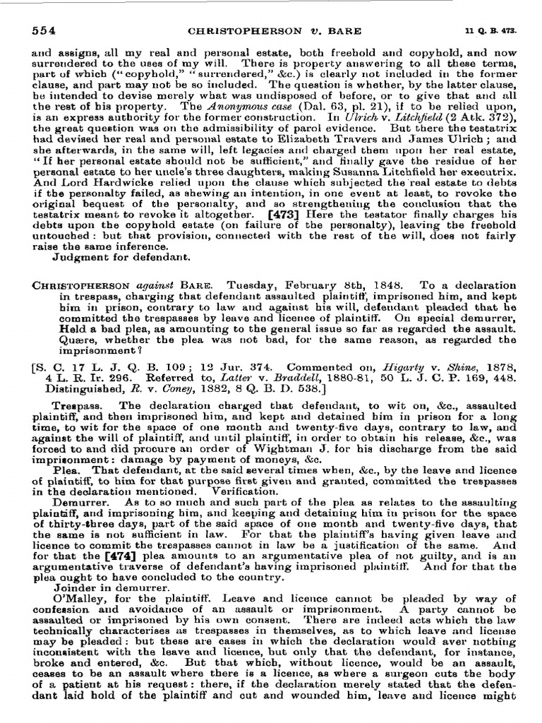 Christopher V Bare | PDF | Plea | Trespass