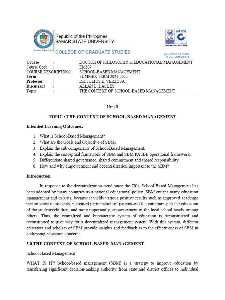 The-Context-of-SBM - Docx Allan Dacles | PDF | Governance ... The-Context-of-SBM - Docx Allan Dacles | PDF | Governance ...