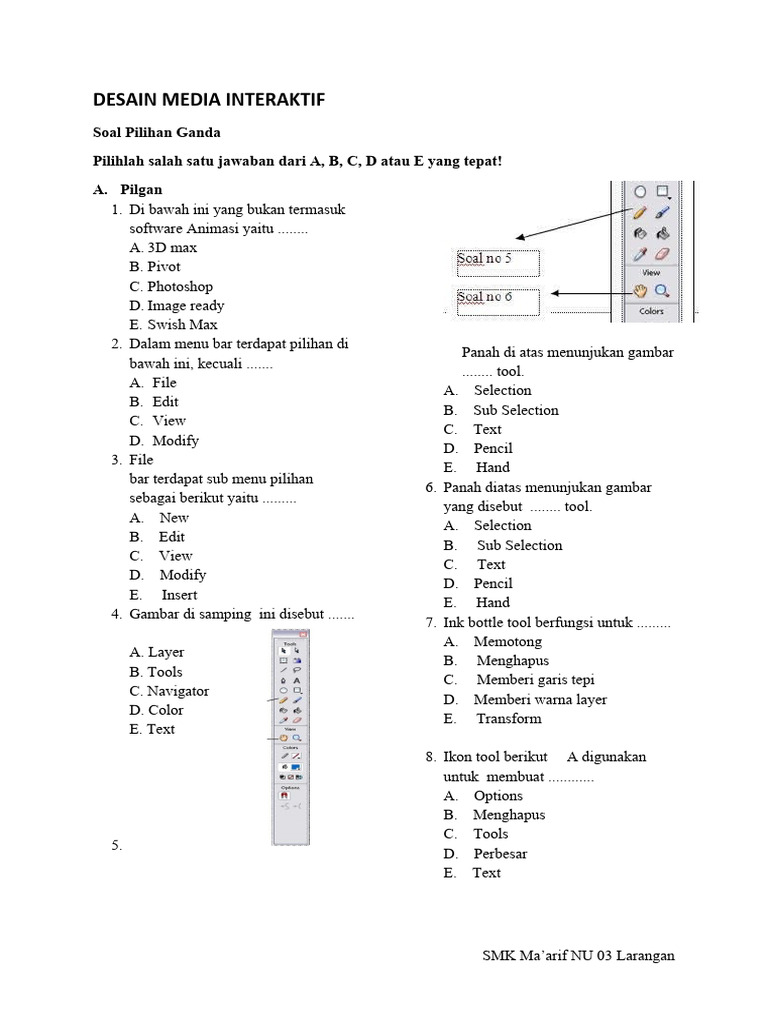 SOAL AAS - Desain Media Interaktif ALL XII MTM (FH) | PDF SOAL AAS - Desain Media Interaktif ALL XII MTM (FH) | PDF