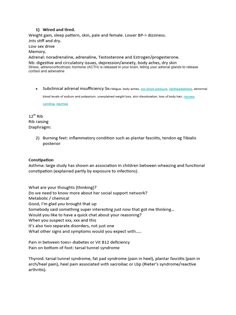 Prac Exam Conditions and Cases | PDF | Vertebra | Neck