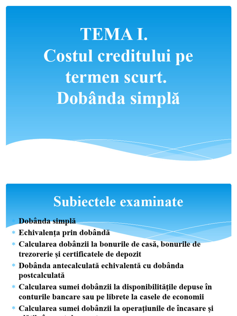 Dobânda Simplă | PDF