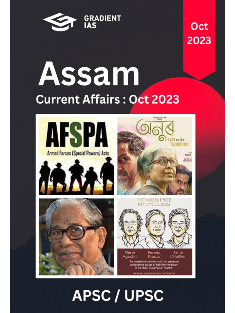 Assam Current Affairs - Oct 2023 - Gradient IAS | PDF