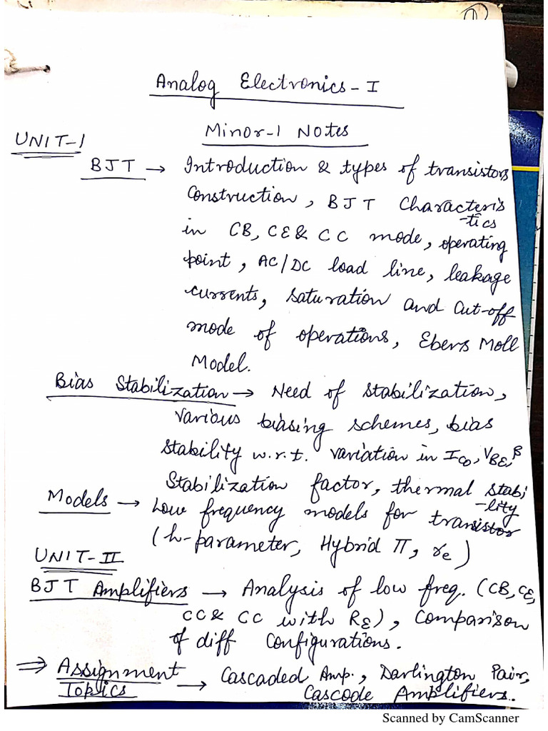 Handwritten Lecture Notes | PDF
