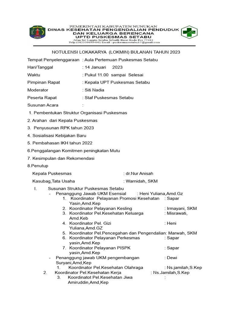 NOTULENSI Januari | PDF | Pengembangan Diri | Sains & Matematika