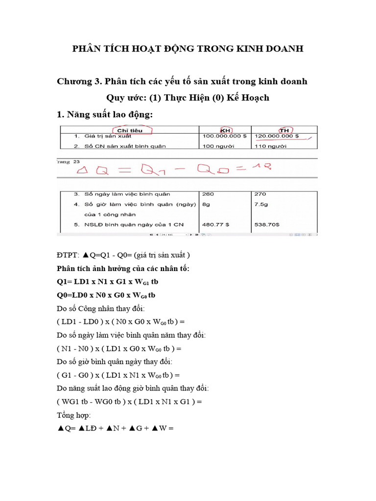 Phân Tích Ho T Đ NG Kinh Doanh | PDF
