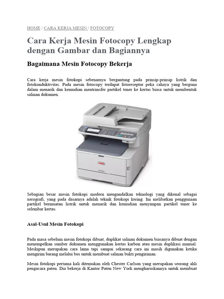 Cara Kerja Mesin FC 2 | PDF