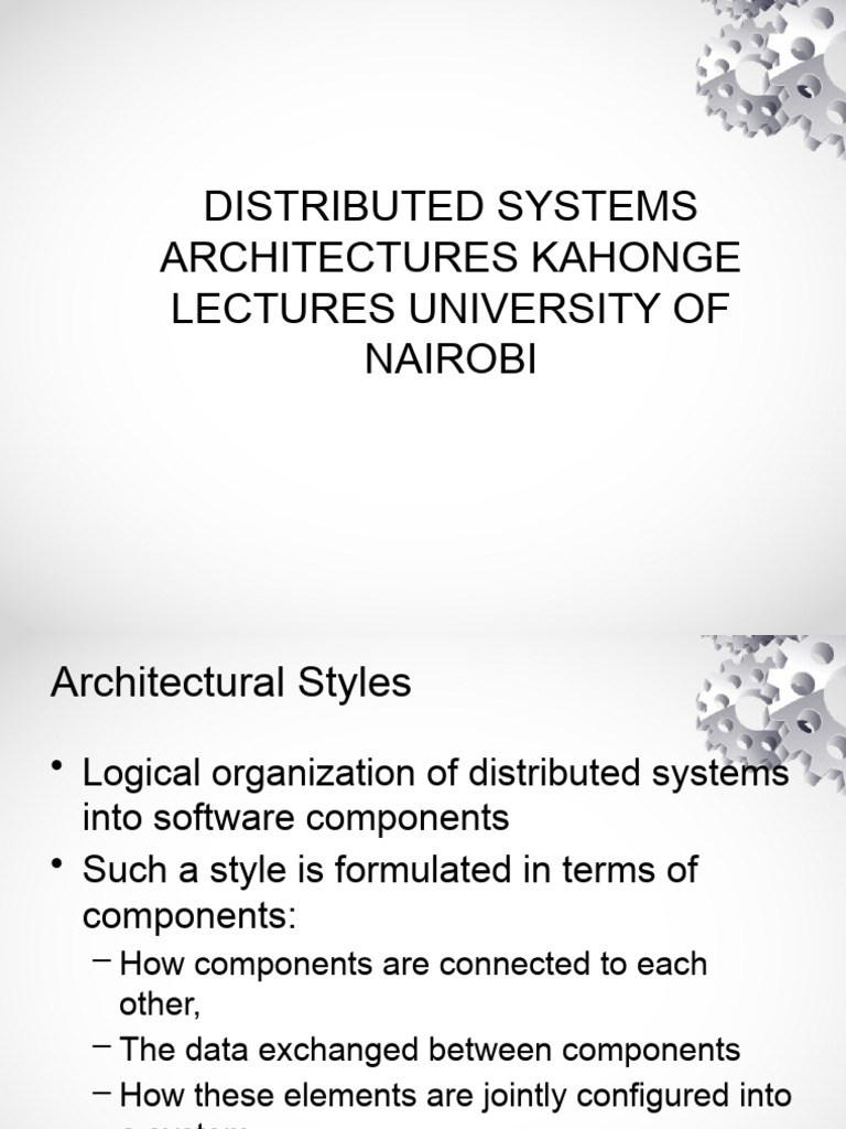 DS Architectures | PDF | System | Distributed Computing