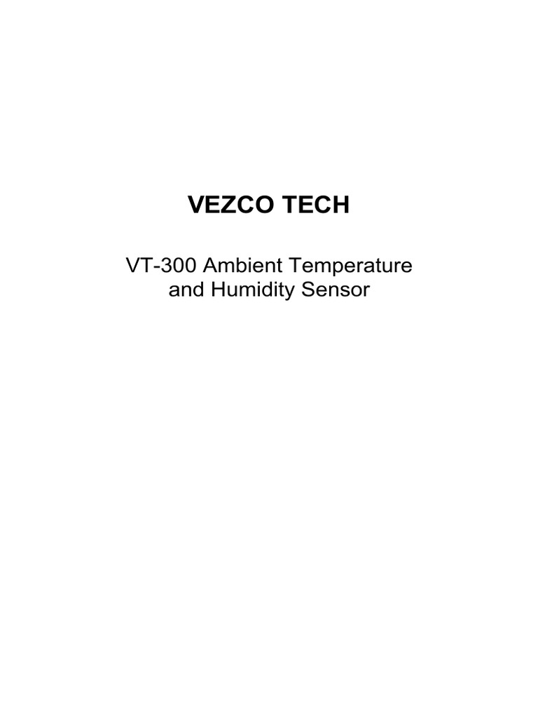 Vt 300 Atmospheric Temperture Humidity User Manual V5 0 Pdf