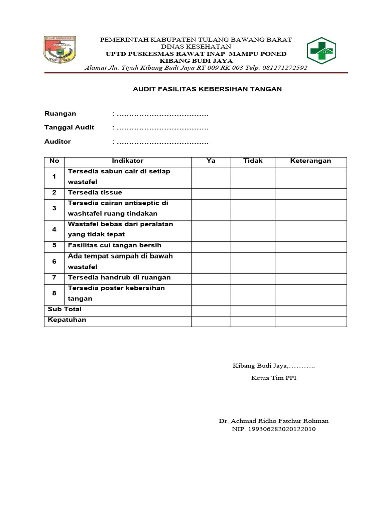 5.5.2.a FORM AUDIT PROGRAM PPI | PDF