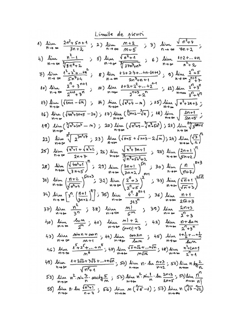 Limite de Siruri | PDF