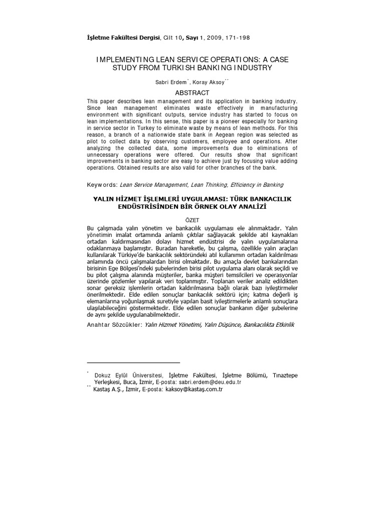 Lean Banking 1 | PDF