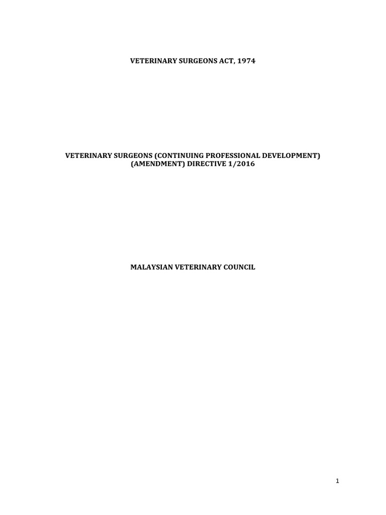 Vet Surgeon Act | PDF | Professional Development | Veterinary Medicine