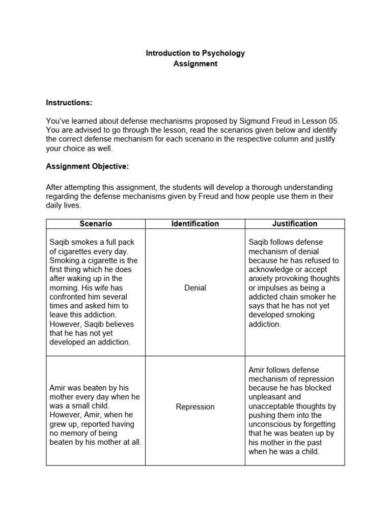 Introduction To Psychology - Assignment 1 | PDF | Cognitive Psychology | Cognition
