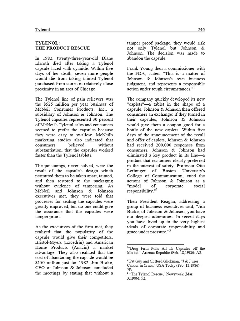 Tylenol | Download Free PDF | Johnson & Johnson | Business