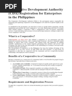 Cooperative Registration Guide | PDF | Cooperative | Board Of Directors