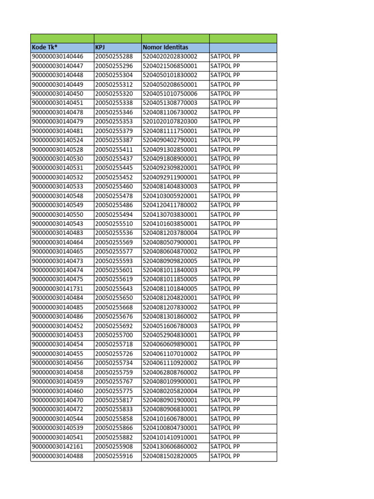 Template Koreksi TK Norek 21010699 | PDF