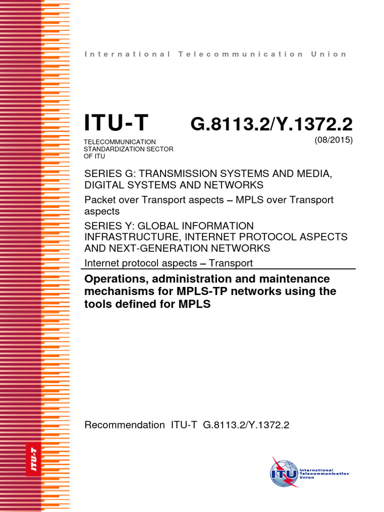 T Rec G.8113.2 201508 I!!pdf e | PDF | Networking | Multiprotocol Label ...