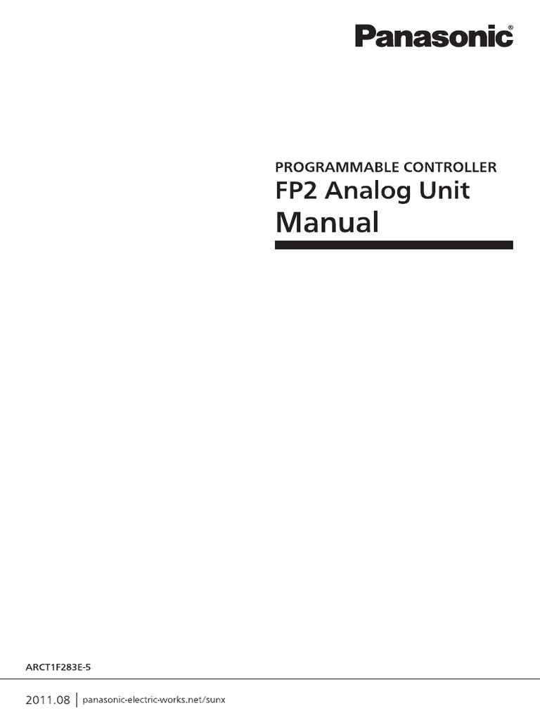 Fp2 Analog e Panasonic | PDF | Input/Output | Thermocouple