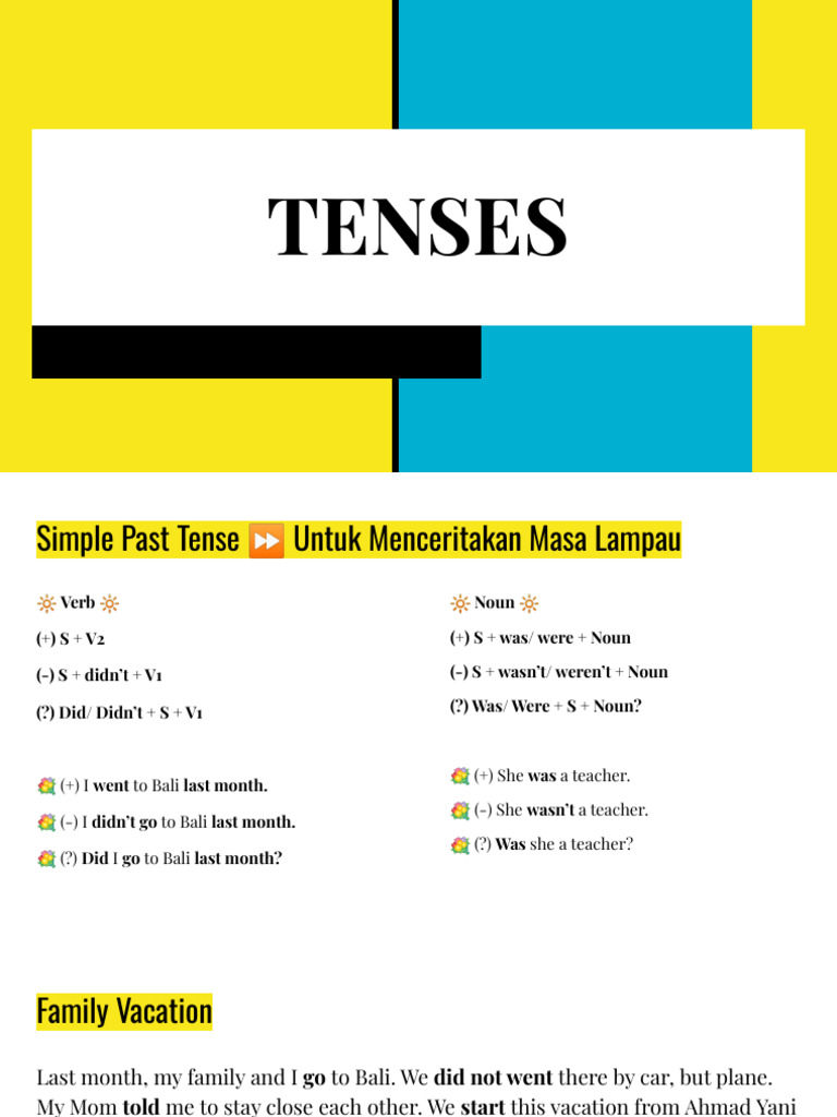 Tenses | PDF | Grammatical Tense | Verb