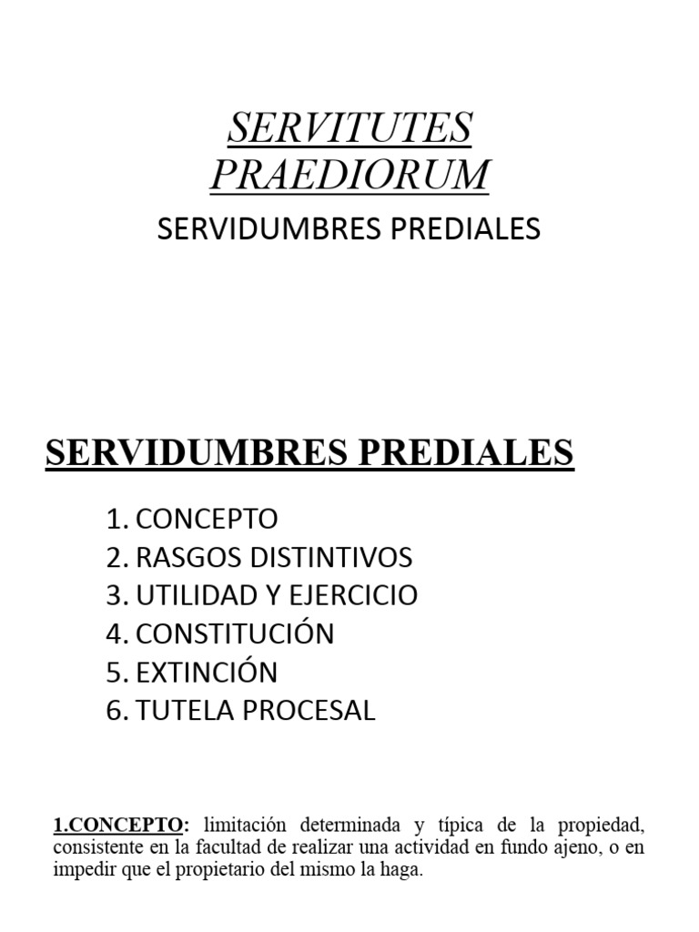 Servidumbres Prediales | PDF | Propiedad | Derecho privado