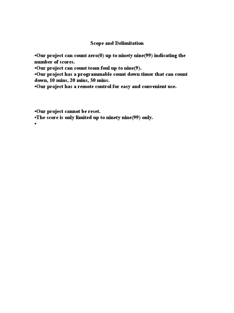 Scope and Delimitation