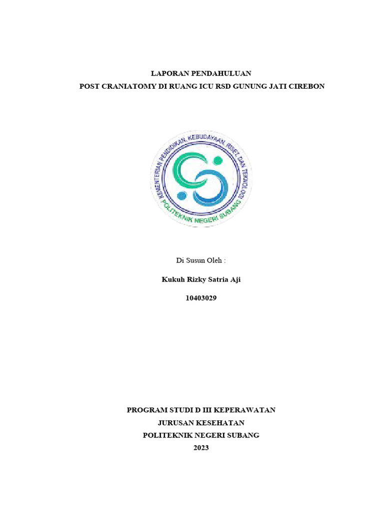 LP Post Craniatomy Icu | PDF