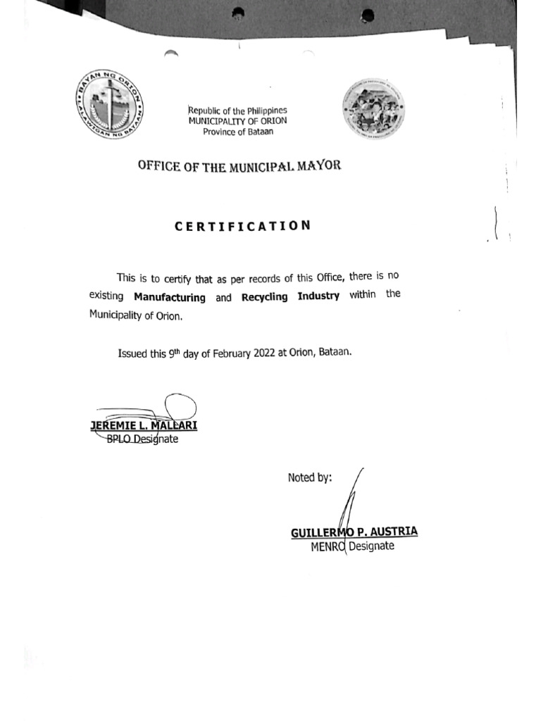 Cert Menro Bplo | PDF