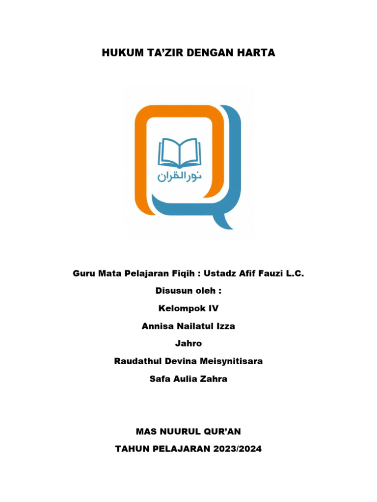 Hukum Ta'zir dengan Harta dalam Islam | PDF
