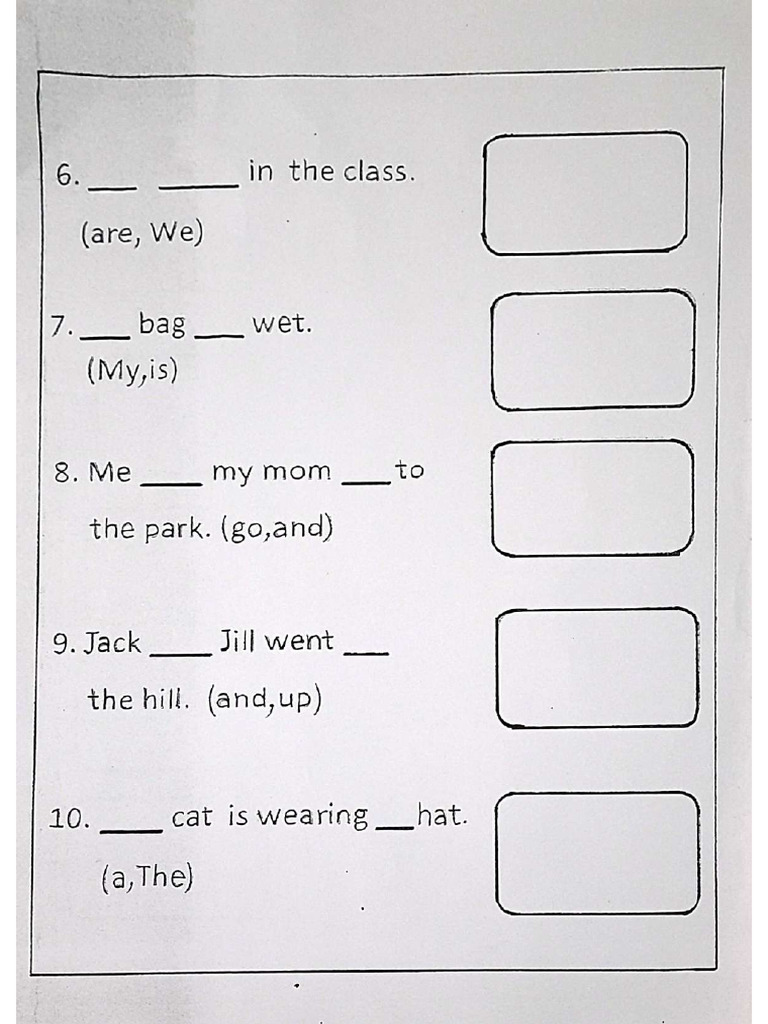 Read The Sentences and Choose The Correct Sight Word - Eng Ws - 2 | PDF