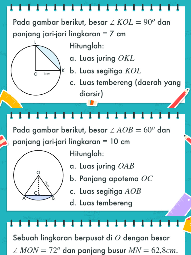 Hubungan Sudut Pusat, Panjang Busur, Dan Luas Juring 3 | PDF