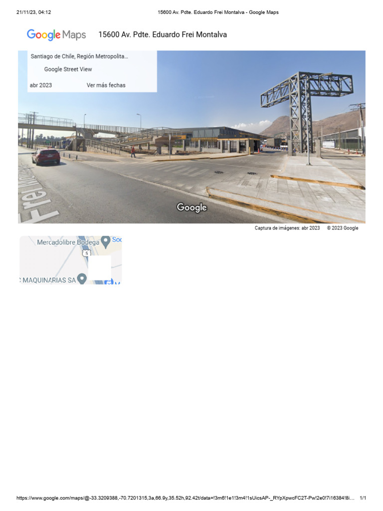 Av. Pdte. Eduardo Frei Montalva - Google Maps | PDF
