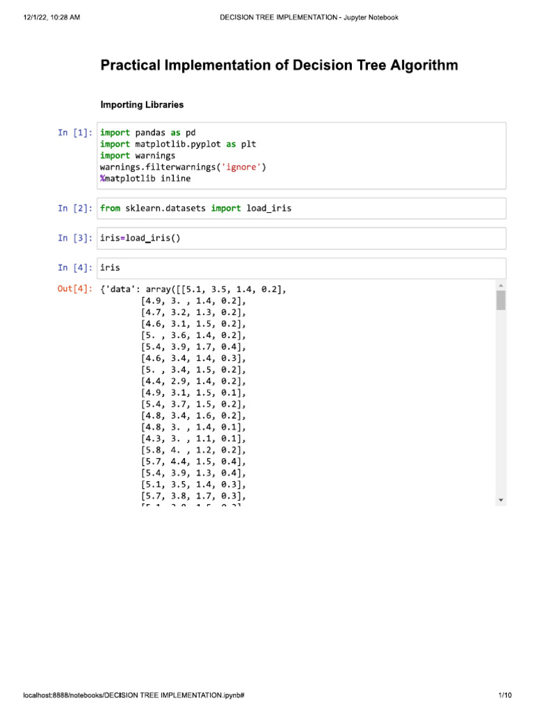 Decision Tree Practical Pdf