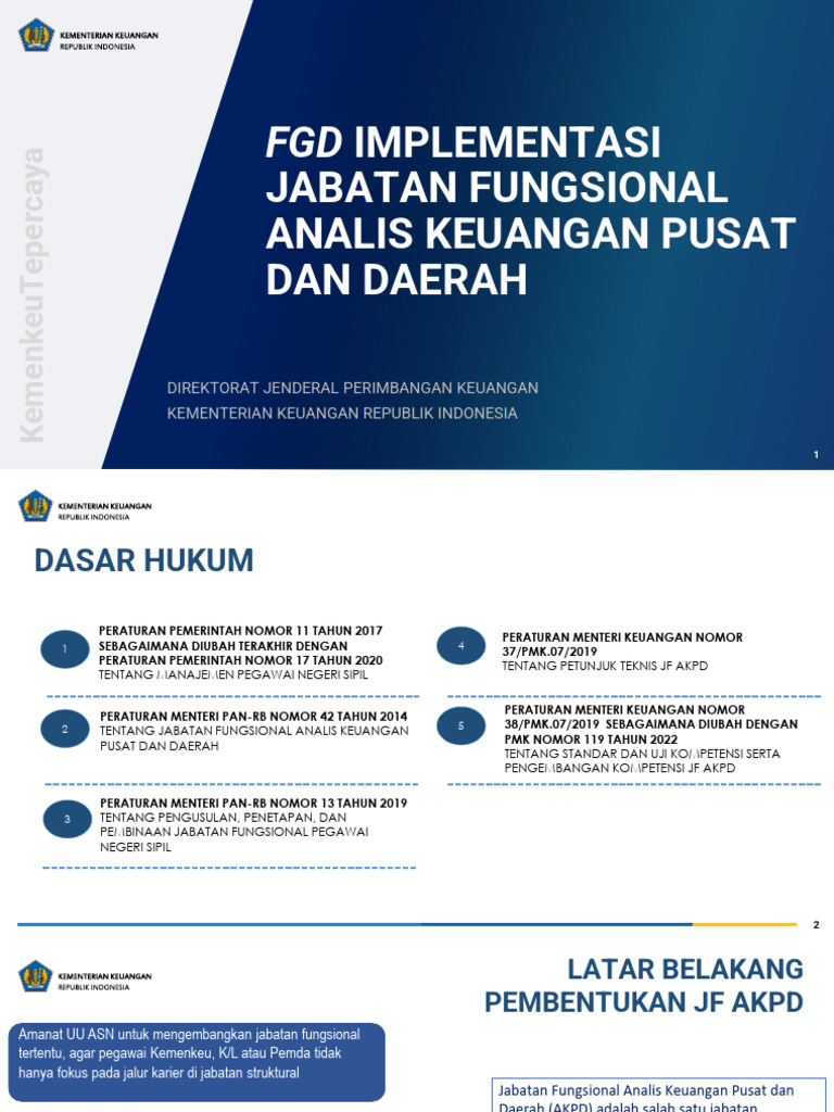 Bahan FGD Implementasi JF AKPD Nov 2023 | PDF