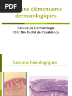 Lesions Elementaires en Dermatologie 1 | PDF | Peau | Dermatologie