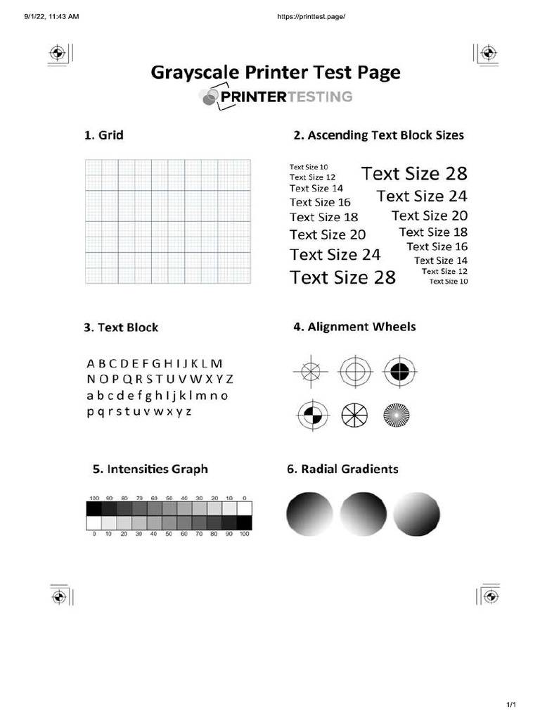 Black and White Test Page | PDF