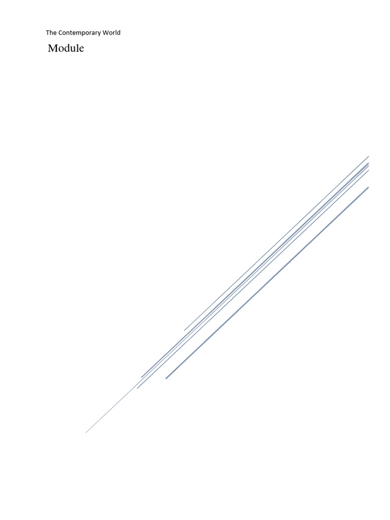 Contemporary World Module Midterms | PDF | Globalization | Demography