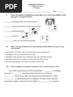 Pandiwa Worksheets | PDF