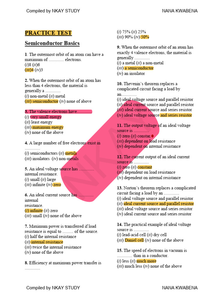 Electrical Instrumentation and Measurement Pasco | PDF | Rectifier | P–N Junction