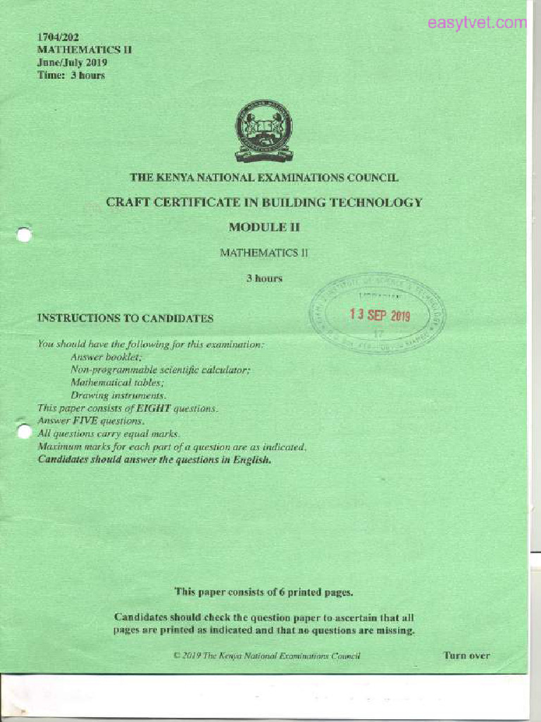 (Mathematics 2 Mod2) 2019july | PDF