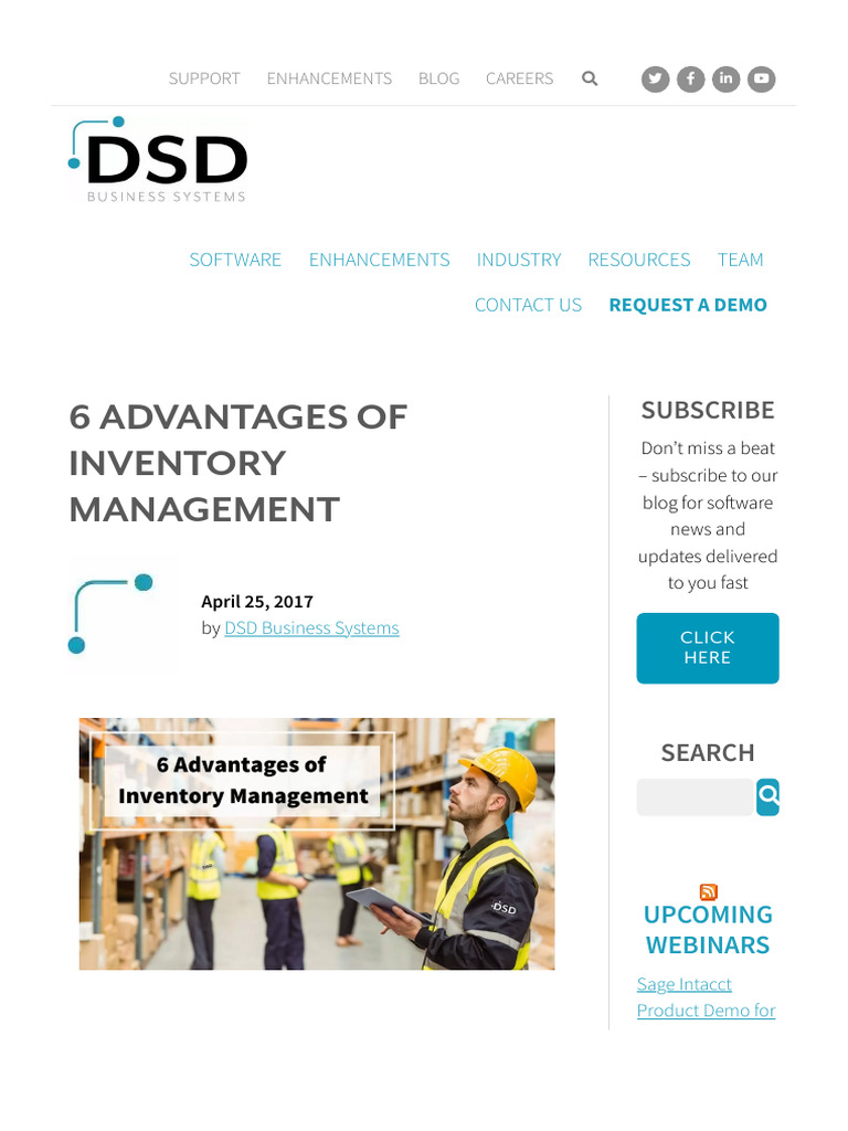 6 Advantages of Inventory Management | PDF | Inventory | Enterprise ...