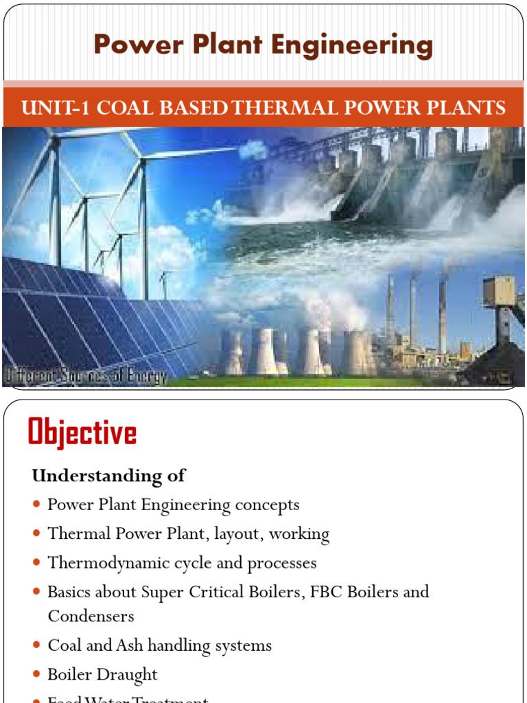Unit-1 Coal Based Thermal Power Plants | PDF | Boiler | Turbine