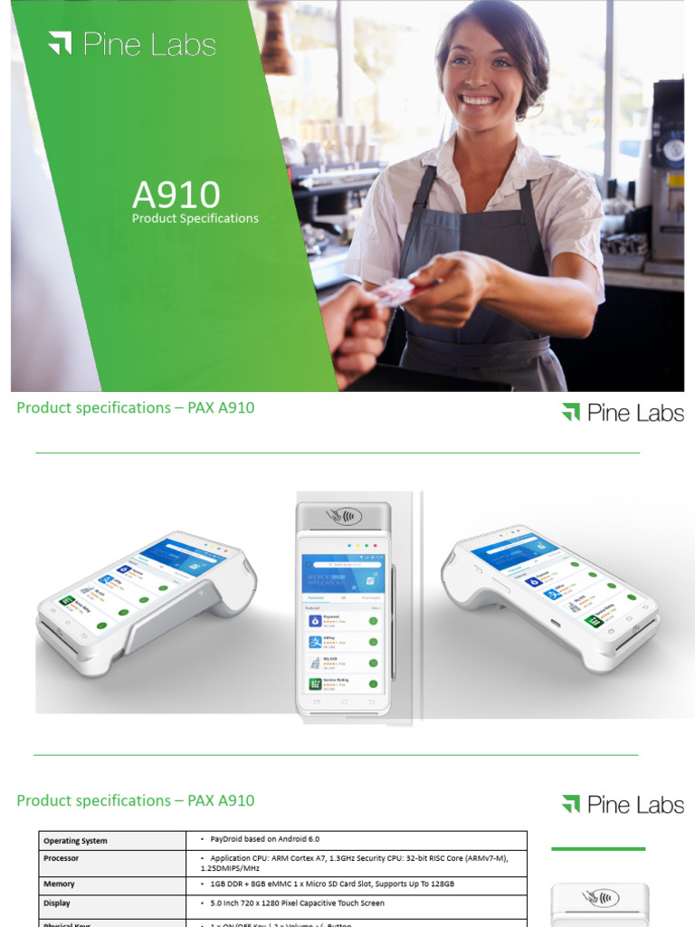 A910 Product Specifications | PDF