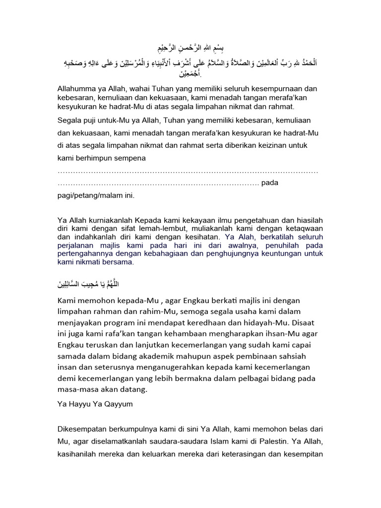 Doa AGM Pelajar | PDF | Agama & Spiritualitas