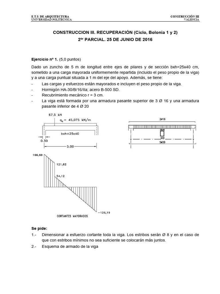 Dimensionado de Vigas y Brochales | PDF | Viga (Estructura) | Hormigón