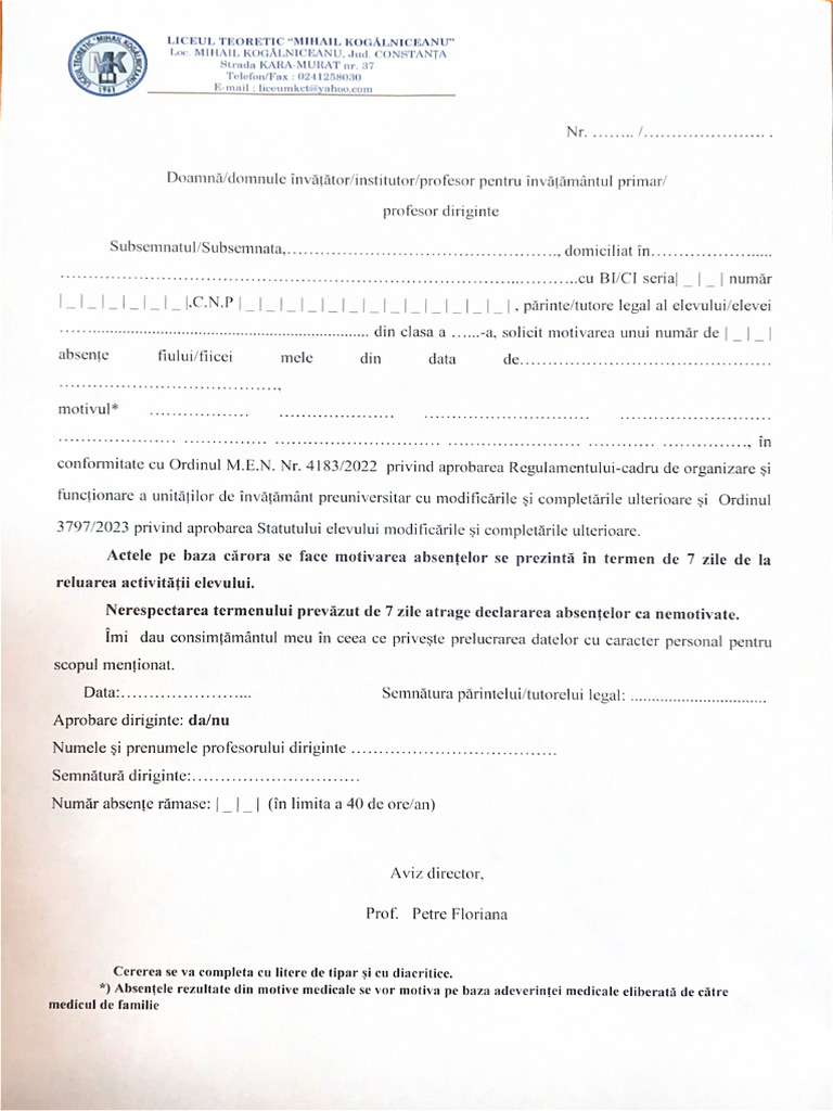 Cerere de Motivare | PDF